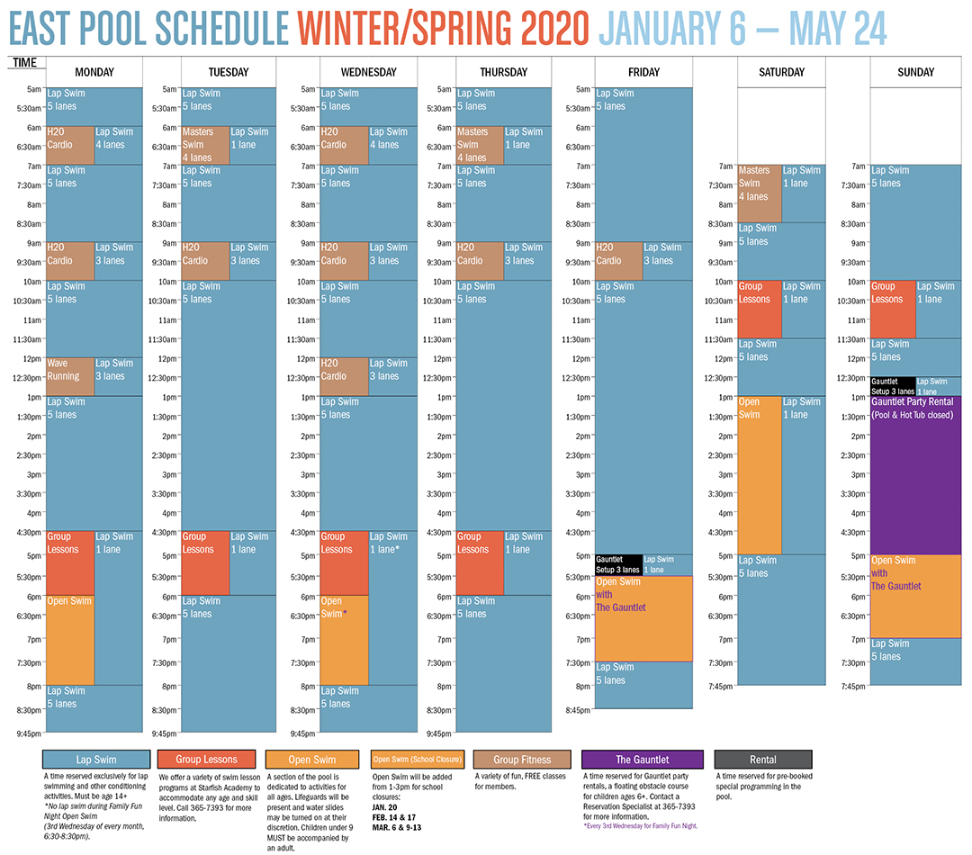 The Alaska Club Group Fitness, Pool & Youth Schedules